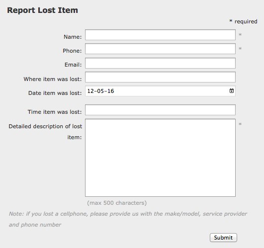 Report your lost items in our handy new form - The Buzzer blog