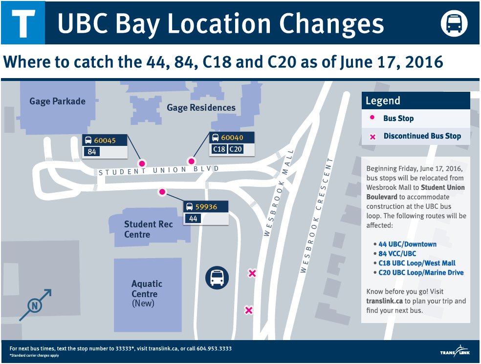 Relocation of bus stops at UBC - The Buzzer blog