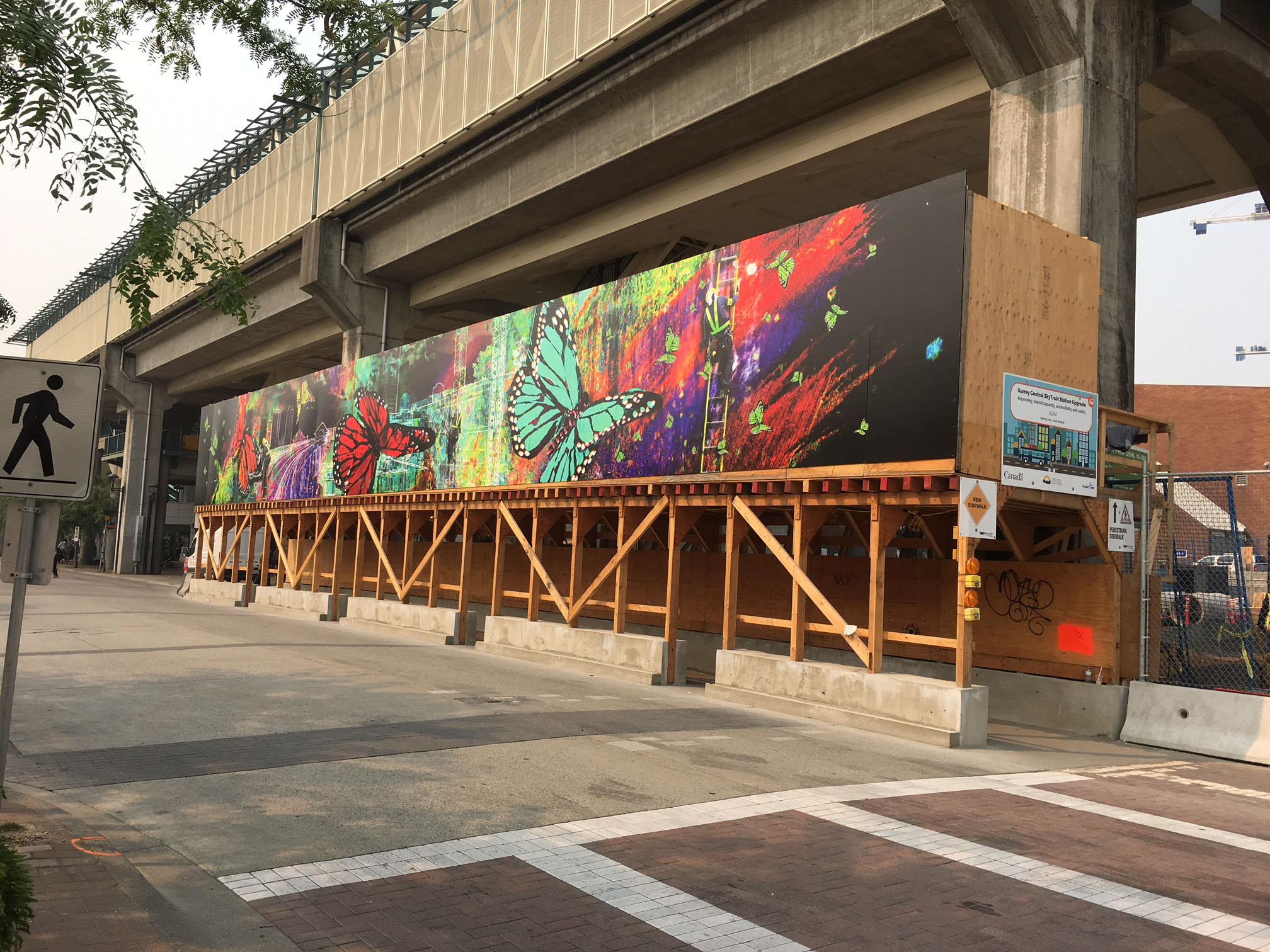 Look: Butterfly mural at Surrey Central SkyTrain station - The Buzzer blog