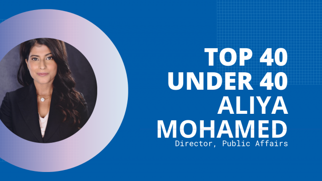 Top 40 Under 40 - Aliya Mohamed - The Buzzer blog