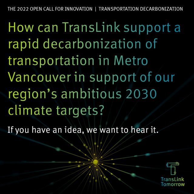 Last chance to answer TransLink's Open Call for Innovation
