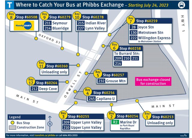 All bus bays at Phibbs Exchange temporarily relocated, starting July 24 ...